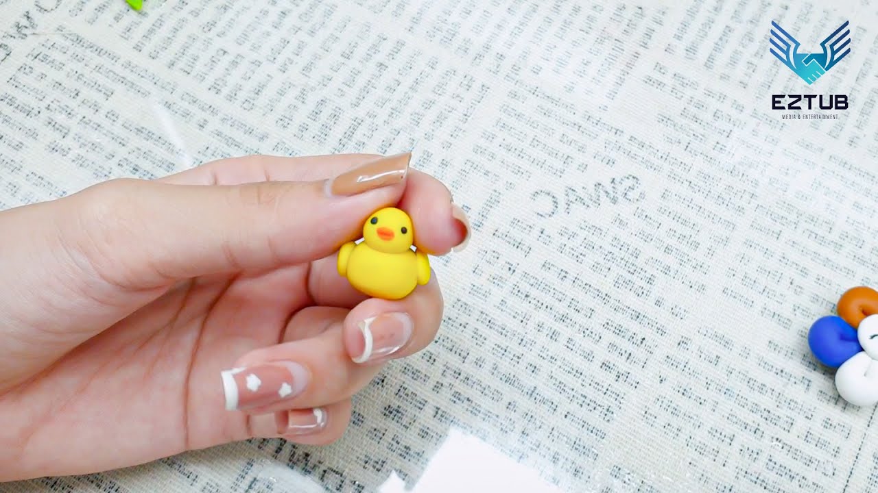 How to make clay golden duck for kids | Toy ducky out of clay - YouTube