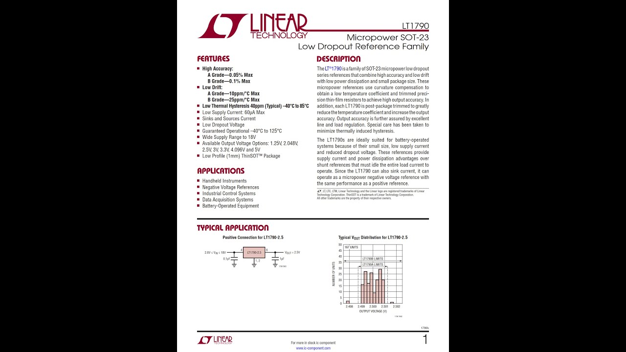 LT1790AIS6-3#TRMPBF datasheet Analog Devices, Inc. - IC-Component.com ...