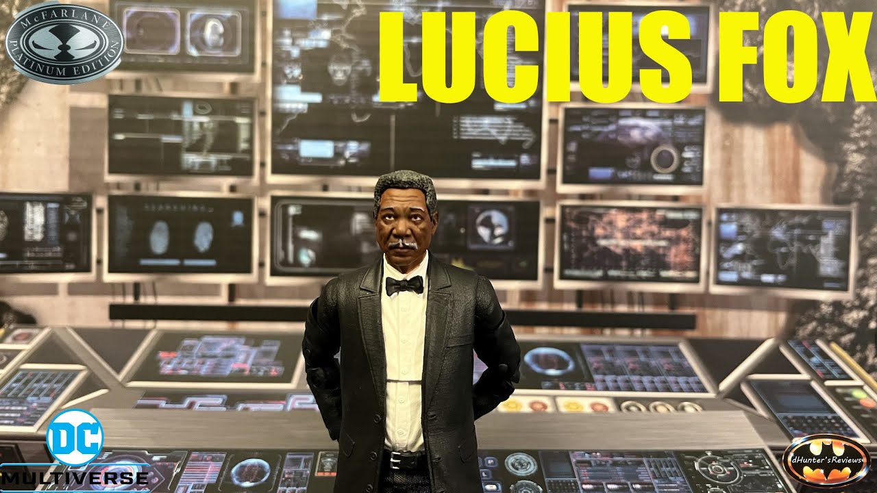 McFarlane DC Multiverse Lucius Fox Morgan Freeman Batman Begins Dark ...