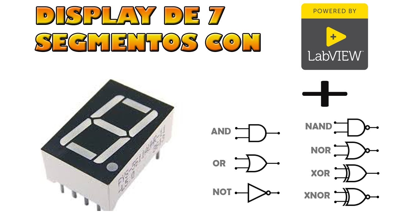 DISLPLAY 7 SEGMENTOS + LAB VIEW + COMPUERTAS LÓGICAS - YouTube