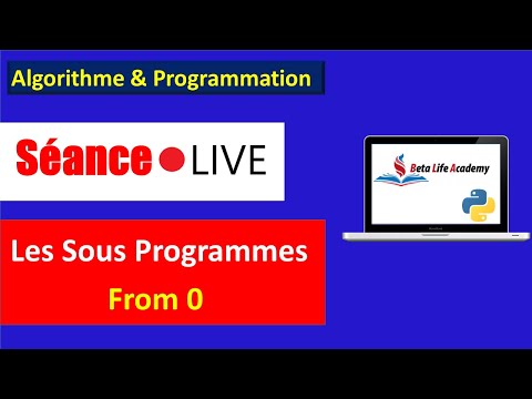 🔴 Séance Live informatique | Les Sous Programmes - Les fonctions - YouTube