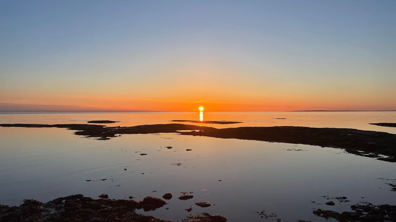 Sun Setting Below Horizon - Point Prim PEI - YouTube