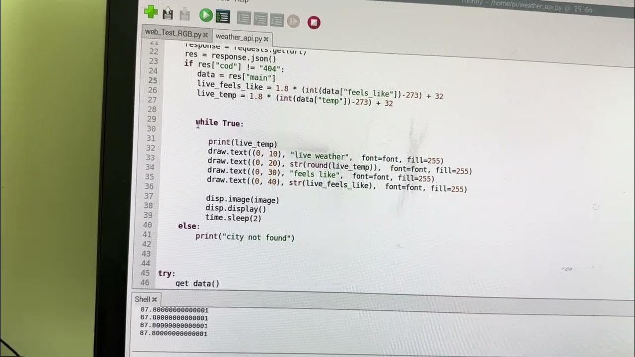 Using a Weather api with the raspberry PI - YouTube