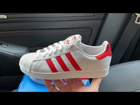 Adidas Superstar White Red shoes