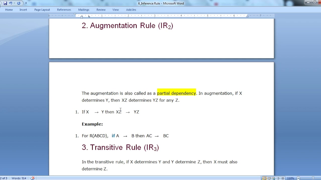 Inference Rule in RDBMS - YouTube