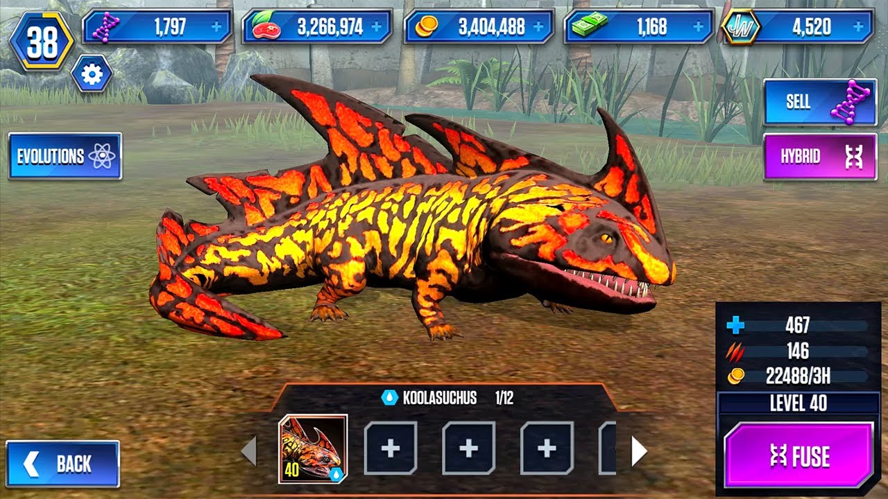 KOOLASUCHUS MAX LEVEL 40 - Jurassic World The Game - (iOS, Android ...
