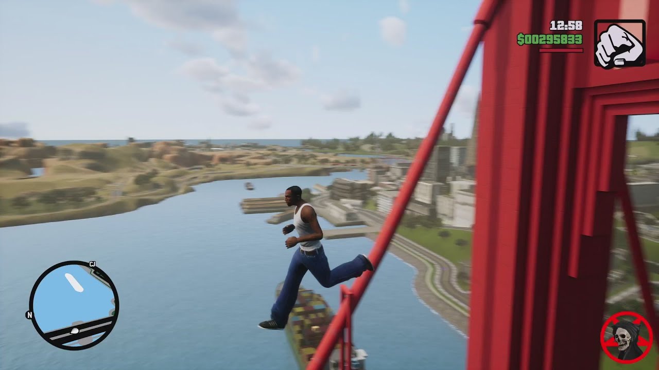 Gant Bridge Invisible Collision Bug - GTA SA The Definitive Edition ...