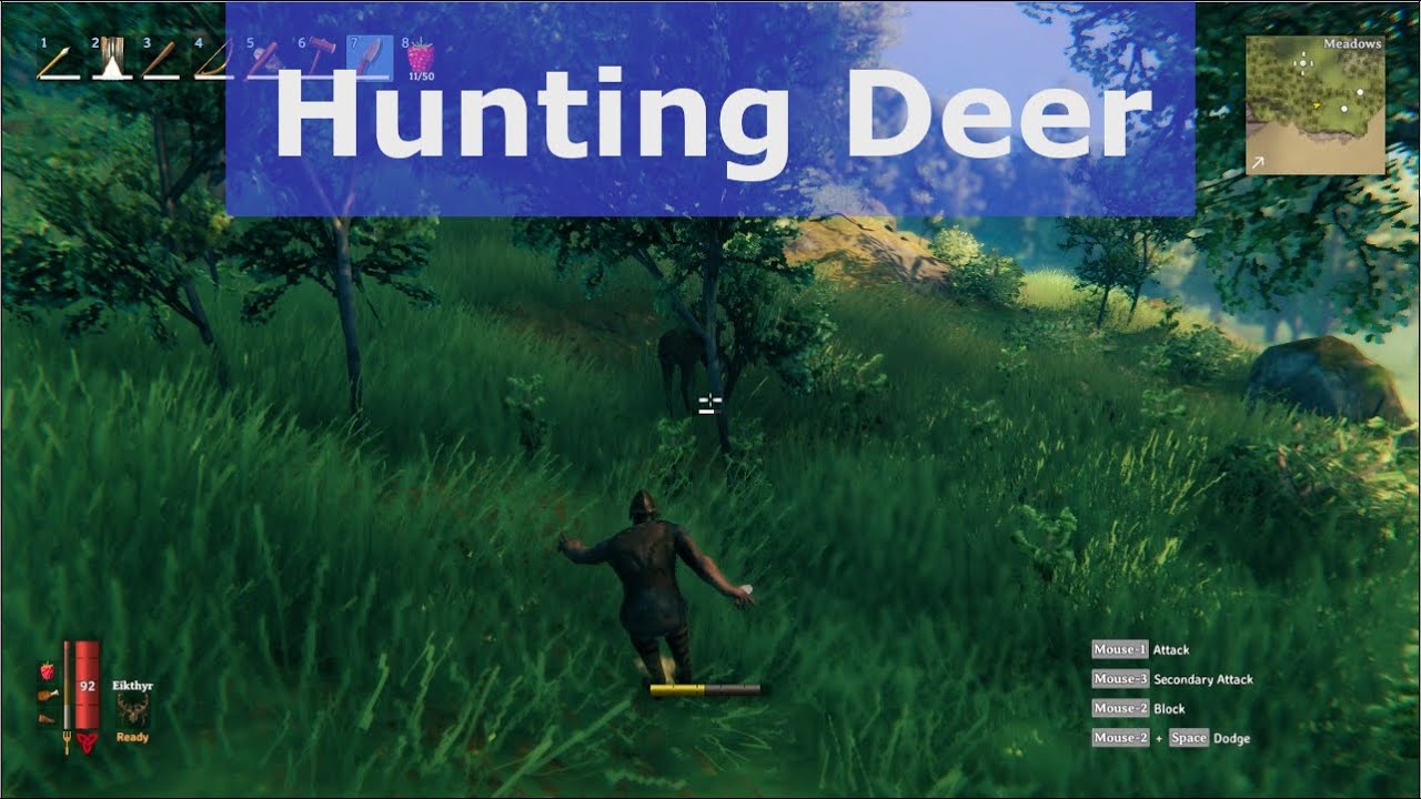Valheim - How To Hunt Deer With A Knife - YouTube