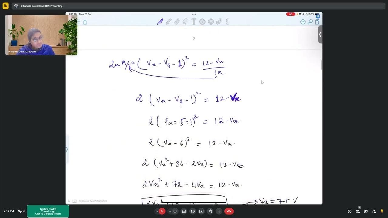 Week 9 Live Problem solving session: Analog Electronic Circuits - YouTube