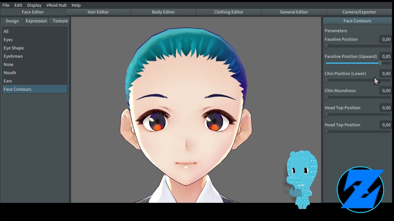 VRoid Studio Tutorial short 5 - Face Contours - YouTube