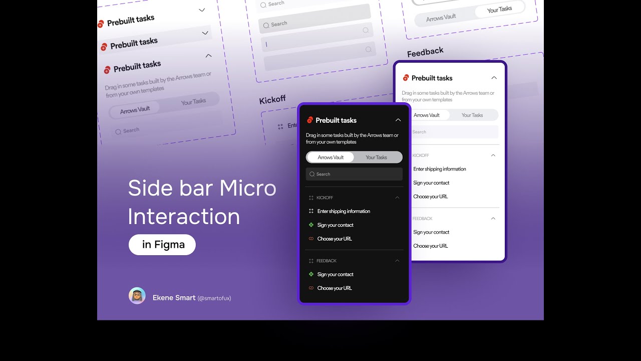 Side bar Micro Interaction in Figma - YouTube