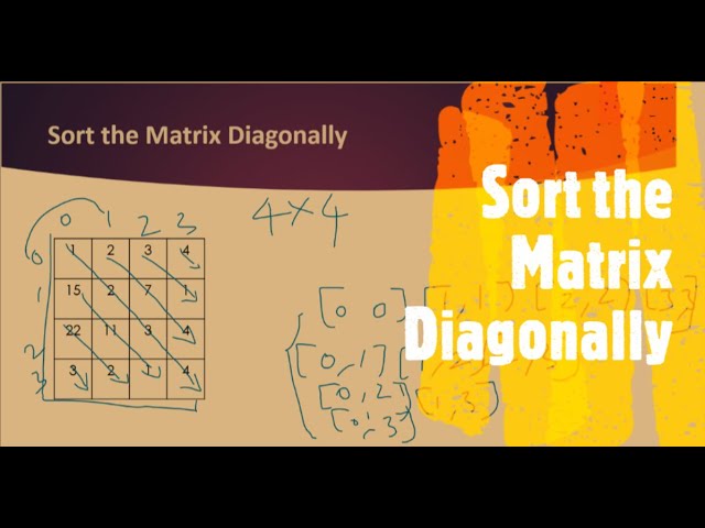 Sort The Matrix Diagonally