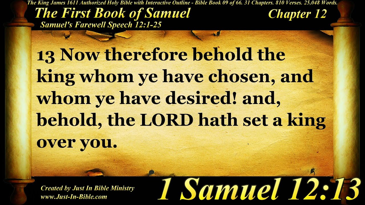 1 Samuel Chapter 12 - Bible Book #09. The Holy Bible: HD Audio Text KJV ...