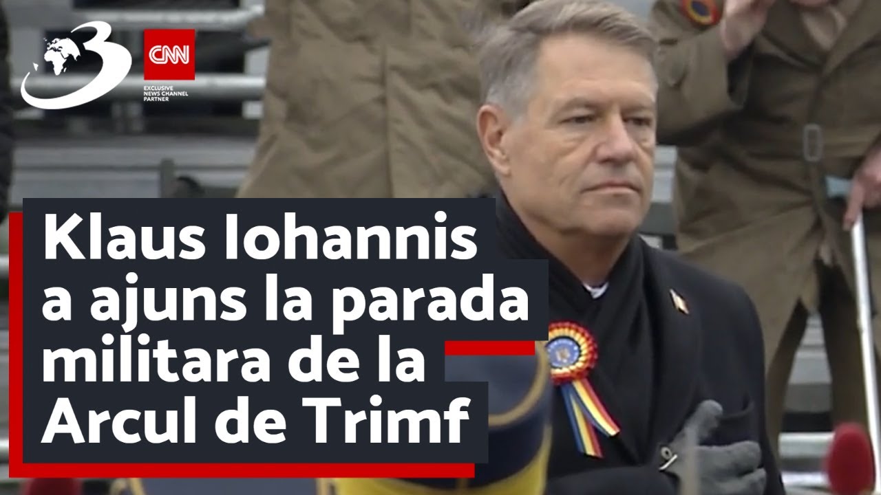 Klaus Iohannis a ajuns la parada militara de la Arcul de Trimf - YouTube