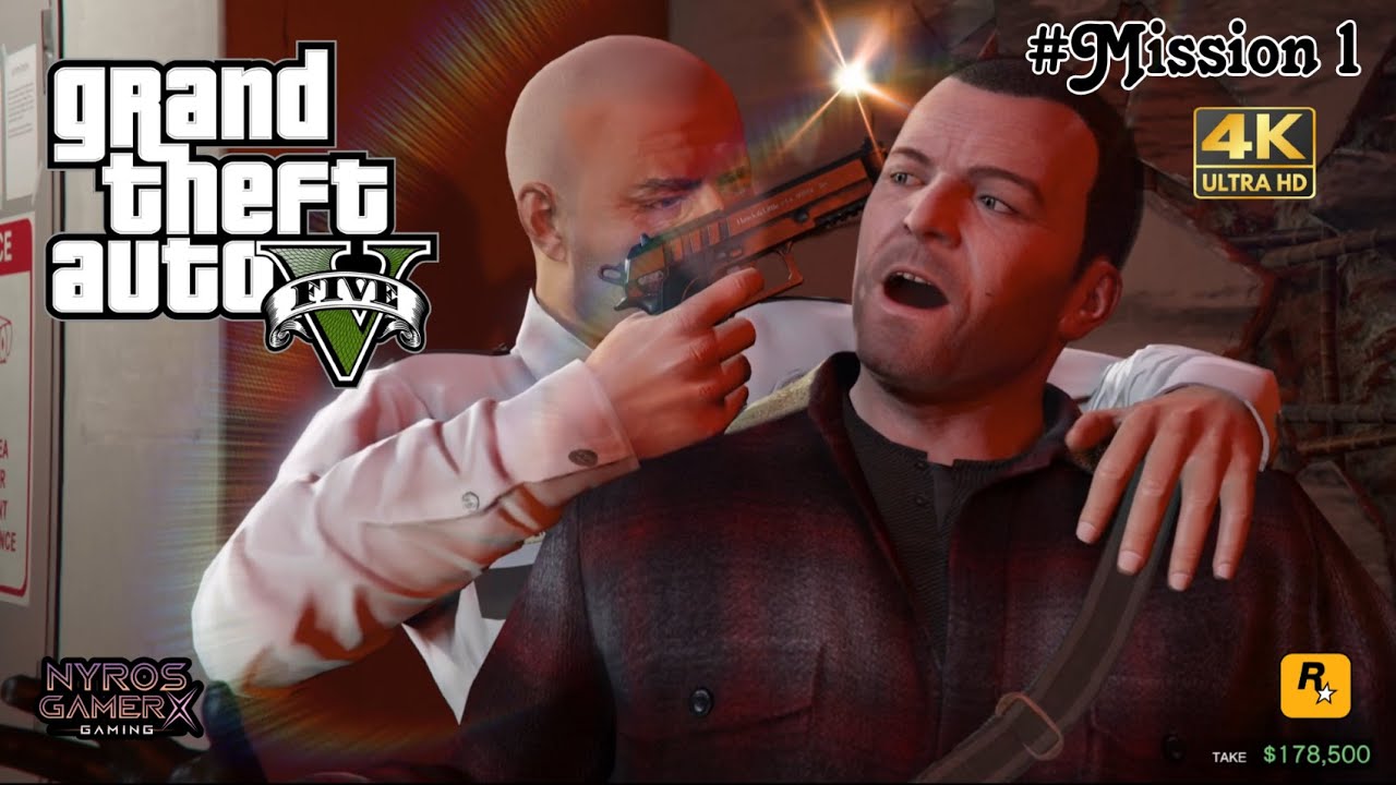 GTA 5 - Playing GTA V First time 😂 -PROLOGUE [4K 60FPS] - MISSION#1 ...