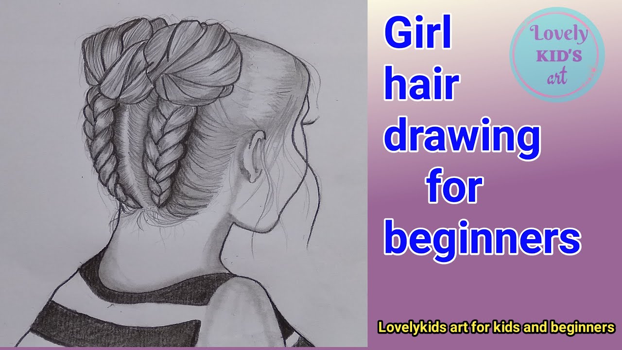 How to draw Girl hair drawing#howtodrawagirlhair#stepbystepdrawing# ...
