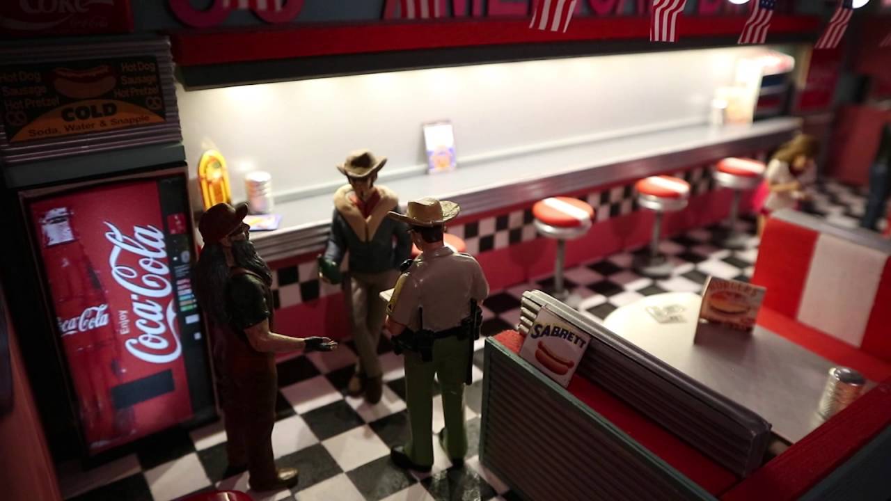 Diorama américan dîner - YouTube