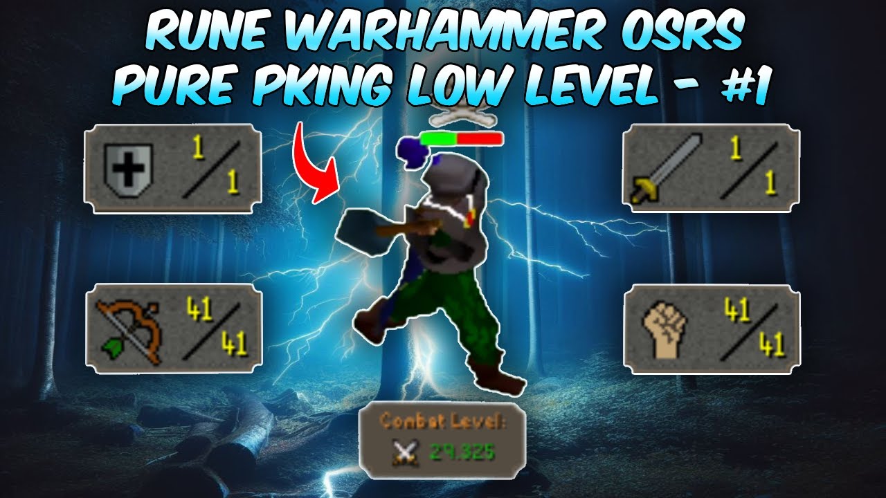 Rune Warhammer Low Level Pking (F2P) [OSRS] - YouTube