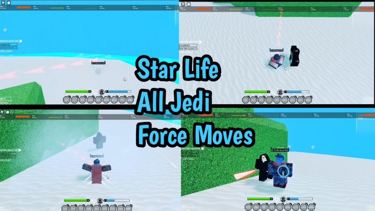 Roblox Star Life All Jedi Force Moves - YouTube