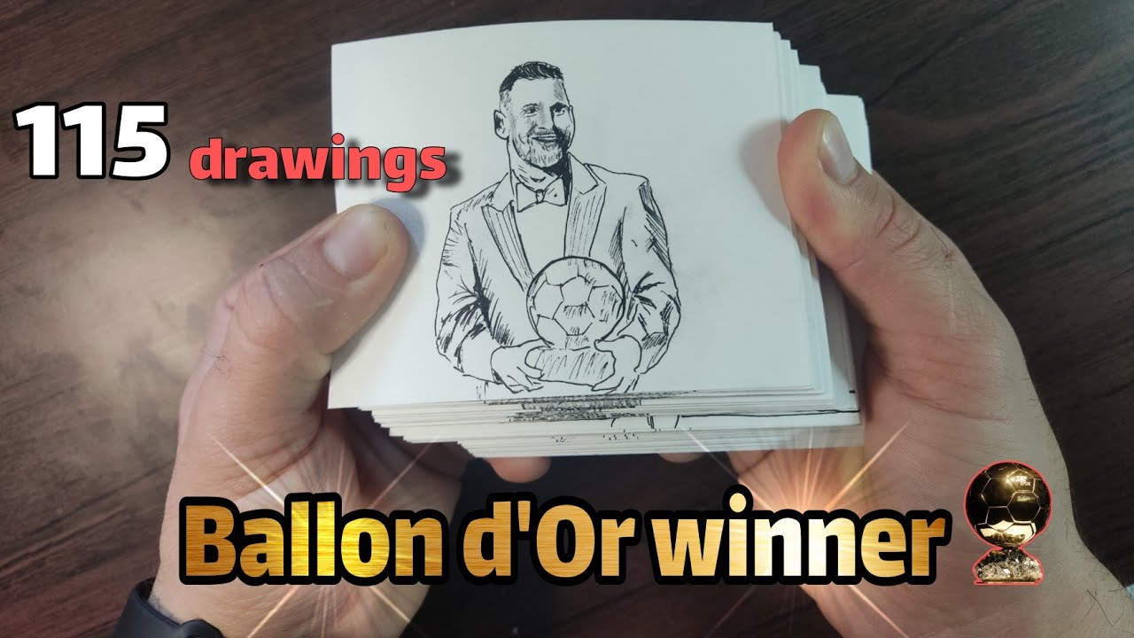 Lionel Messi wins the Ballon d'Or flip book - YouTube