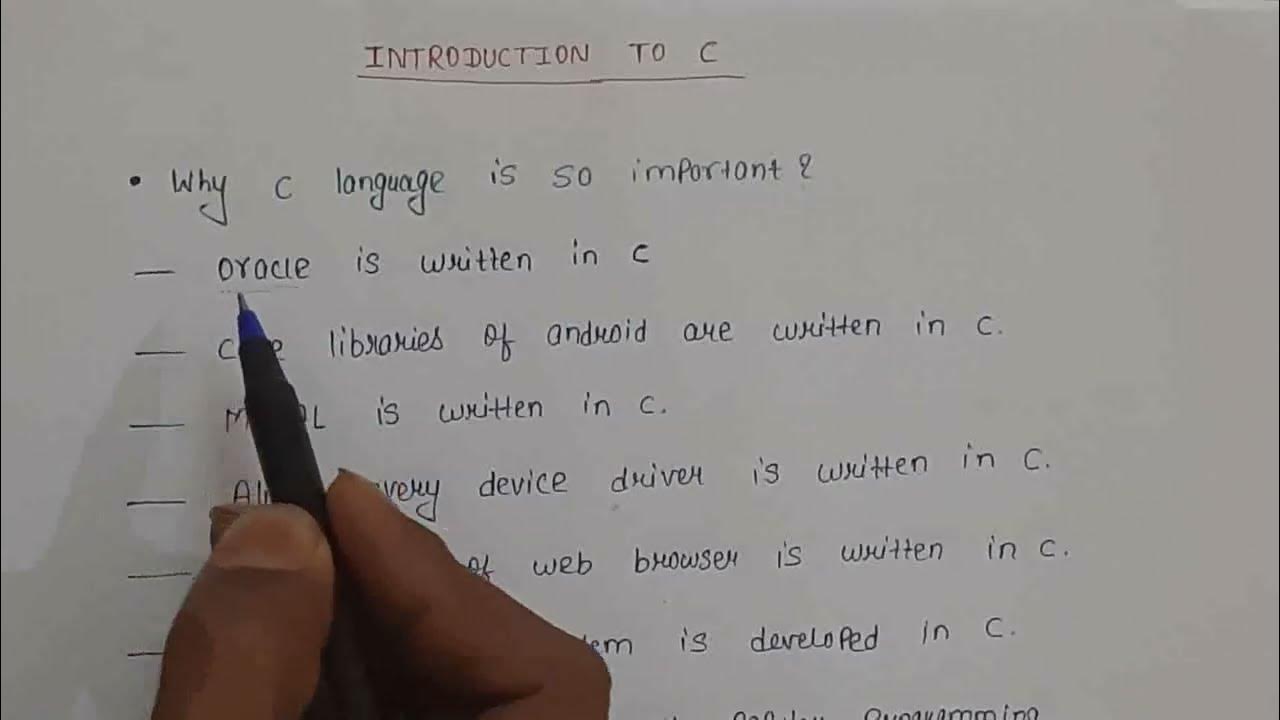 Introduction to C language | Part-1 | C language - YouTube