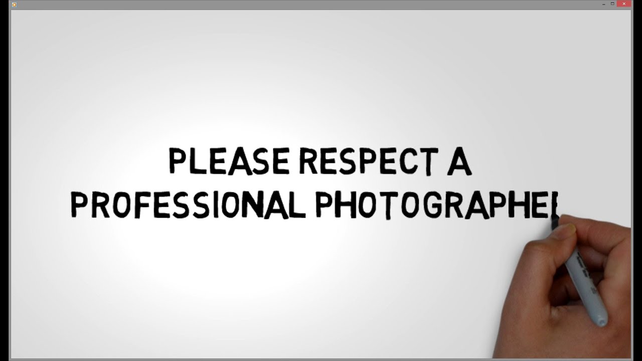 PLEASE RESPECT A PROFESSIONAL PHOTOGRAPHER! - YouTube