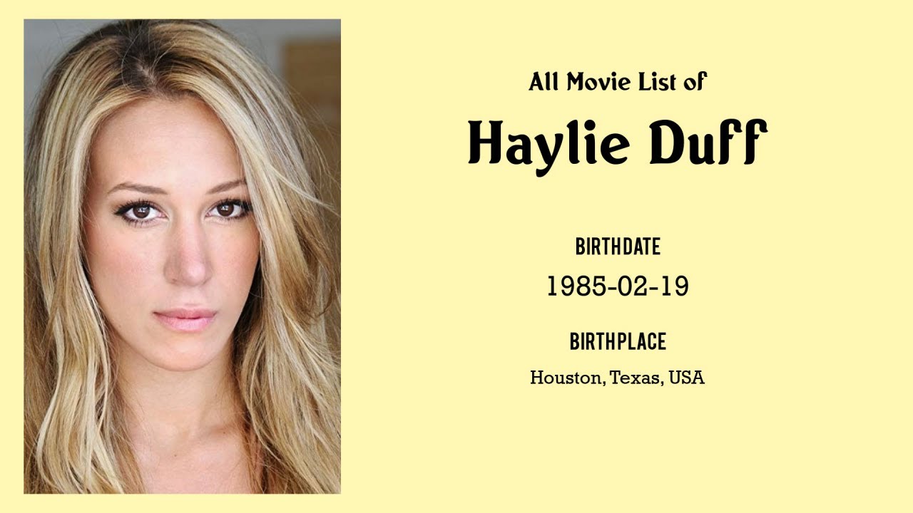 Haylie Duff Movies list Haylie Duff| Filmography of Haylie Duff - YouTube