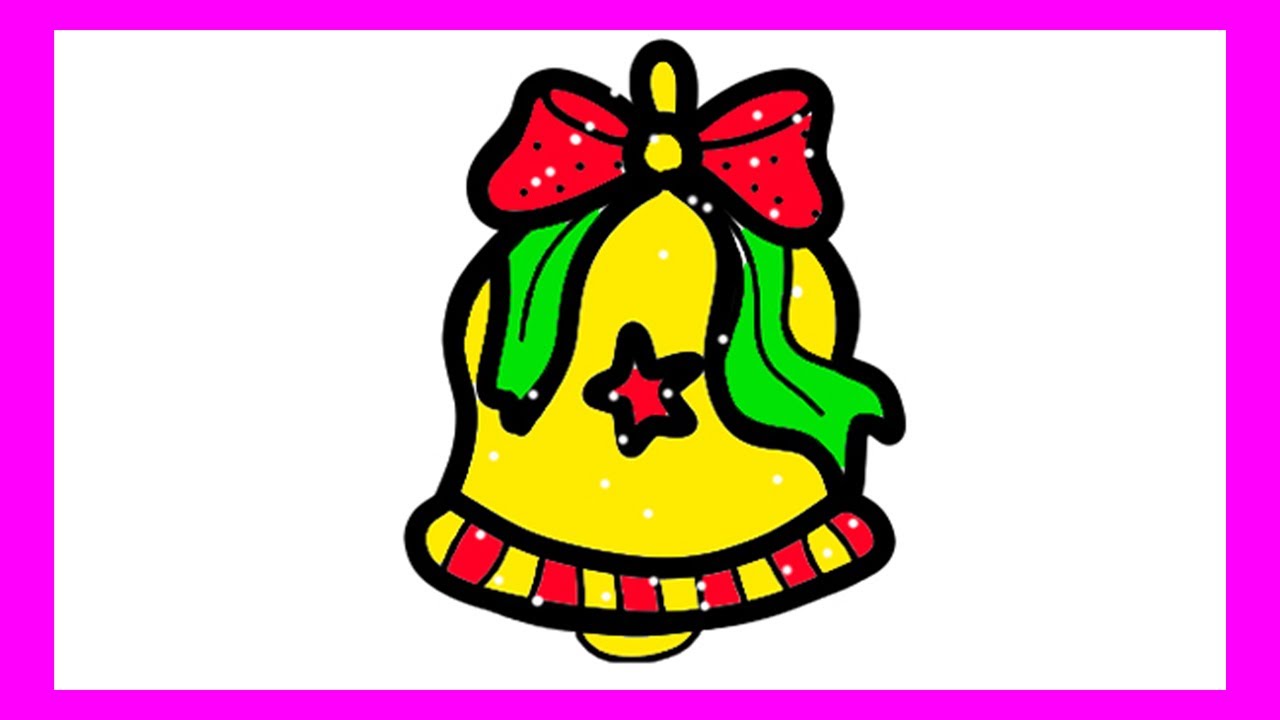 Christmas Drawing Easy |Merry Christmas Drawing |Christmas bell Drawing ...