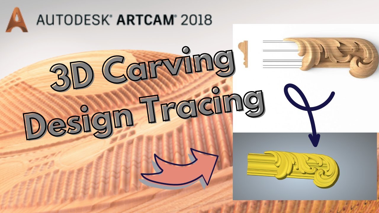 3D Carving Design Tracing in ArtCAM 2018 - YouTube