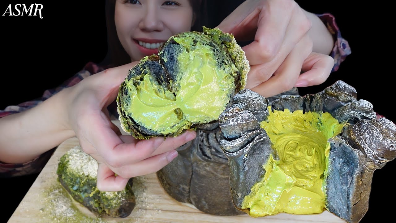 ASMR Homemade Croissant Peak Cake Recipe | EATING SOUNDS | MUKBANG - YouTube