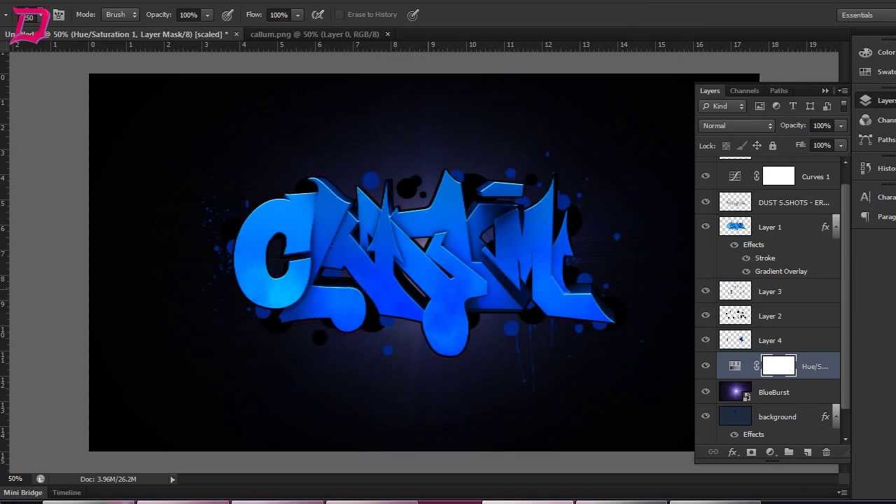 Speed Art: Graffiti "callum" - YouTube