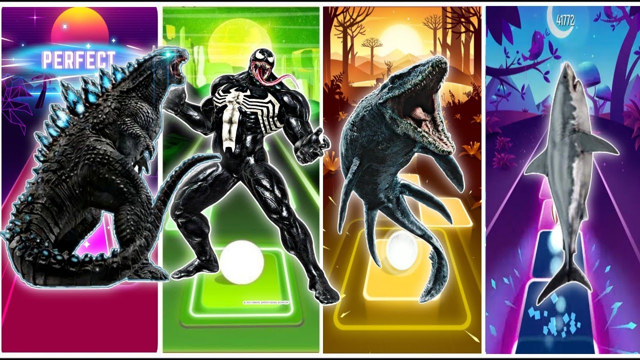 Jurassic World Godzilla 🆚 Venom 🆚 Mosasaurus 🆚 Megalodon // Coffin ...