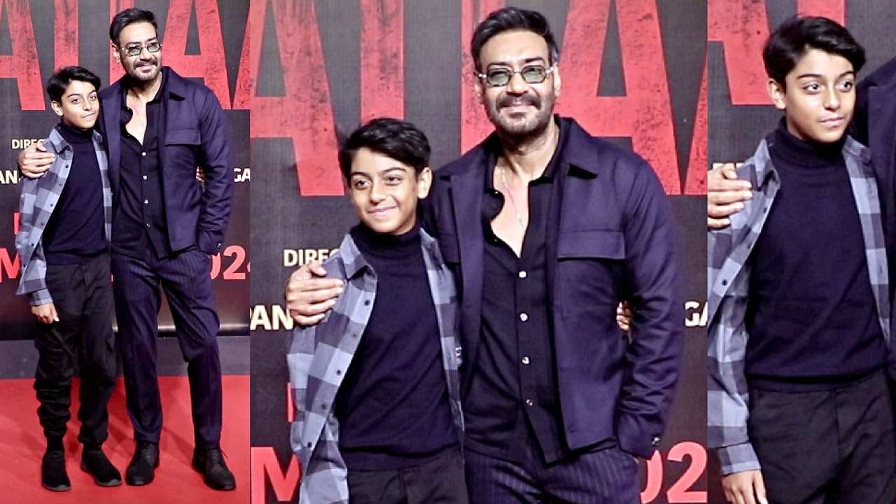 Ajay Devgan Son Yug Devgan All Grown Up Posing At Shaitaan Movie ...