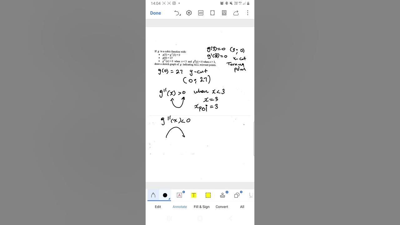 How to draw a cubic graph given its properties 📚 💯 - YouTube