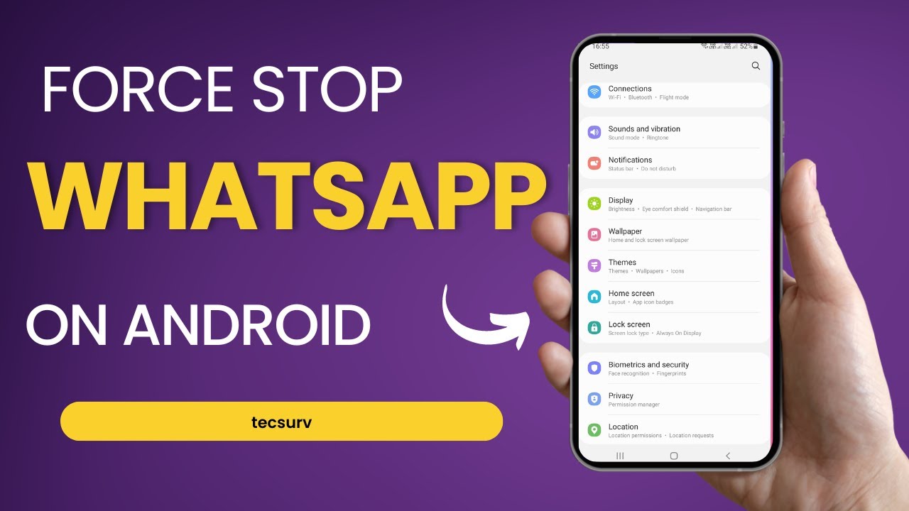 How to Force Stop WhatsApp on Android - YouTube
