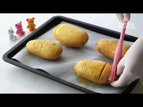 How to make Hasselback Potatoes | Baked Potato | how to cut Hasselback Potatoes | ASMR