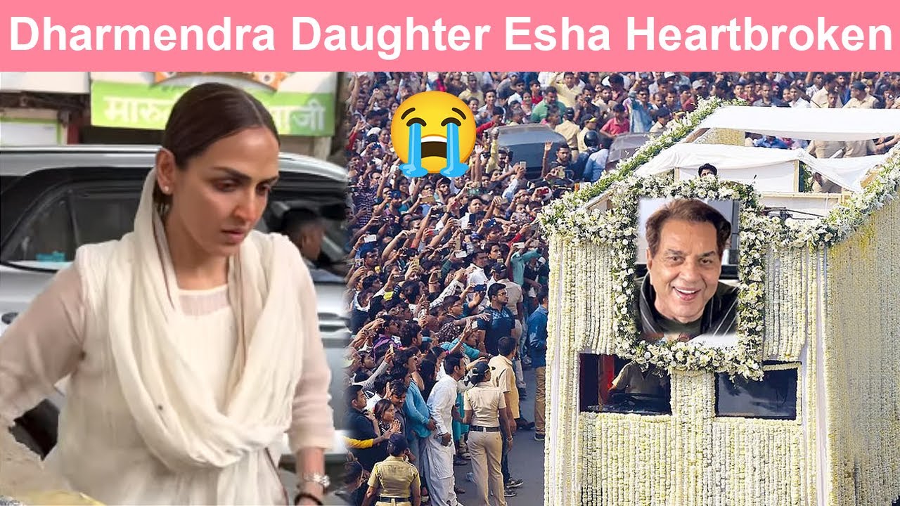 Esha Deol Crying and Emotional after Father Dharmendra 😭😭😭 - YouTube