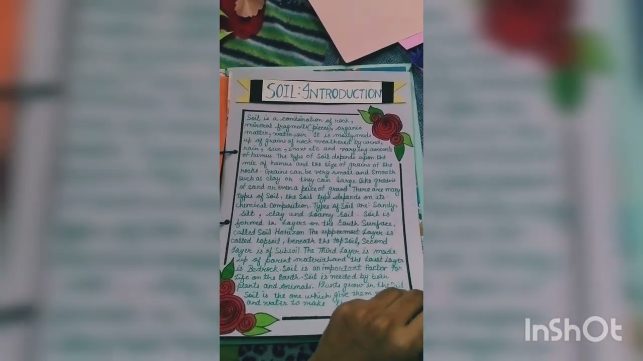 Science project file on SOIL- a natural resource. Class 9th . Art ...