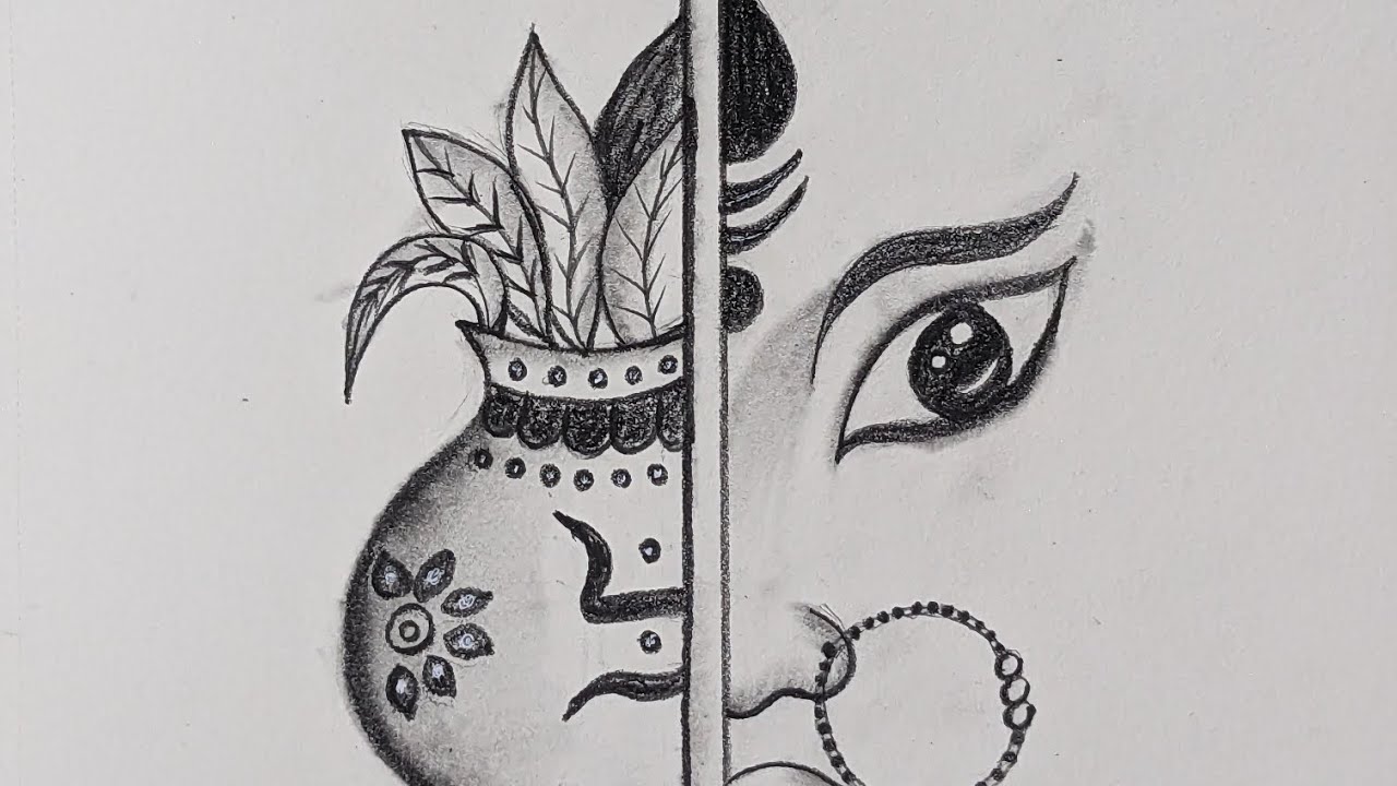 Durga Devi sketch step by step easy tutorial🙏/ dasara celebrations ...