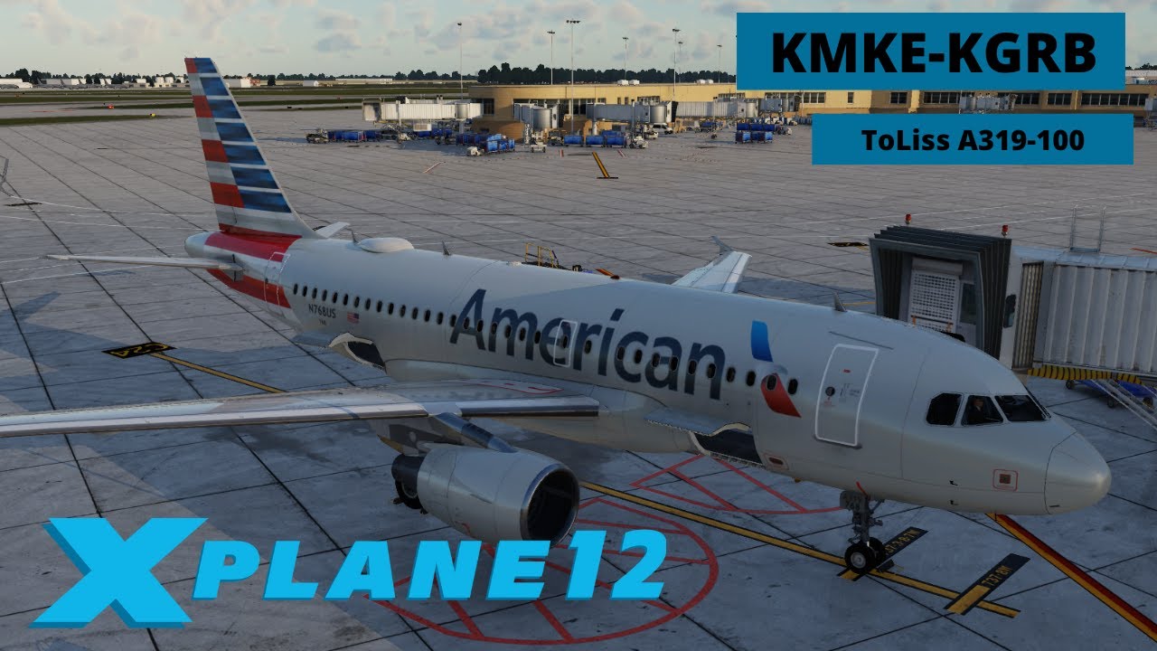 *A319 v1.9 update* - KMKE (Milwaukee GM Intl) - KGRB (Green Bay ...