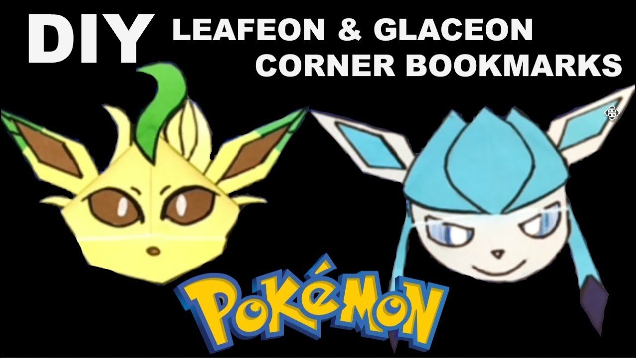 2 Pokemon Bookmarks - Leafeon & Glaceon DIY - Origami Inspired ...