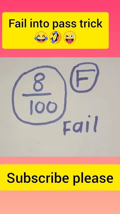changing of fail into pass trick😅 #shorts #drawing - YouTube