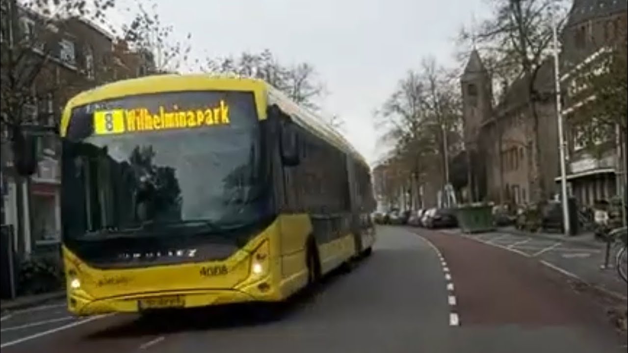 Qbuzz U-OV Cabride Buslijn 8 Wilhelminapark - Lunetten - YouTube