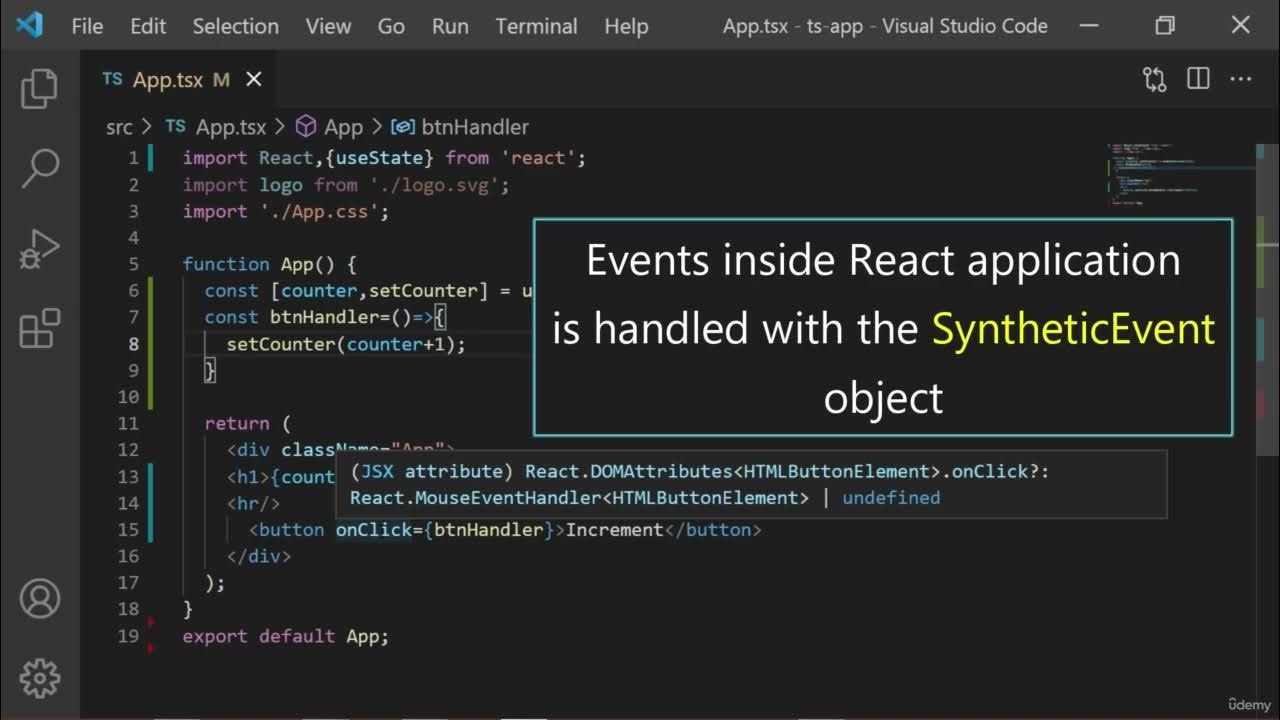 How to Handle onClick Events with TypeScript in React | Complete Guide 🖱️ - YouTube