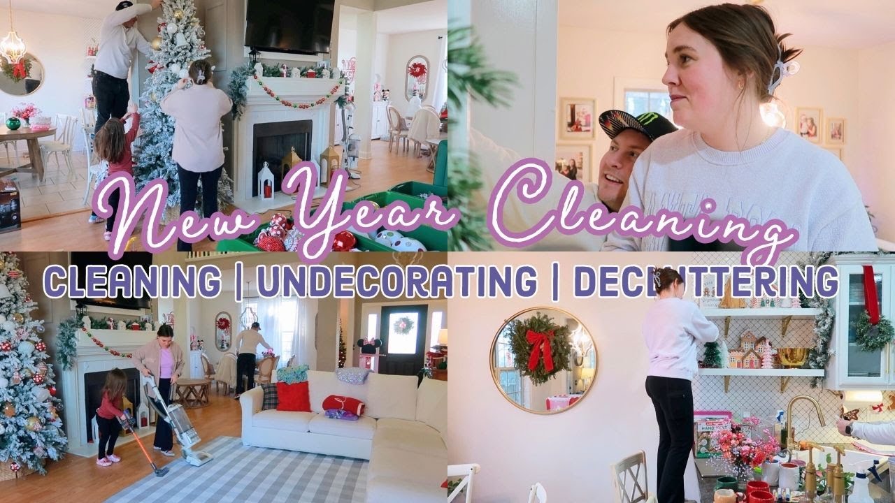NEW YEAR Clean With Me | Undecorating for Christmas - YouTube