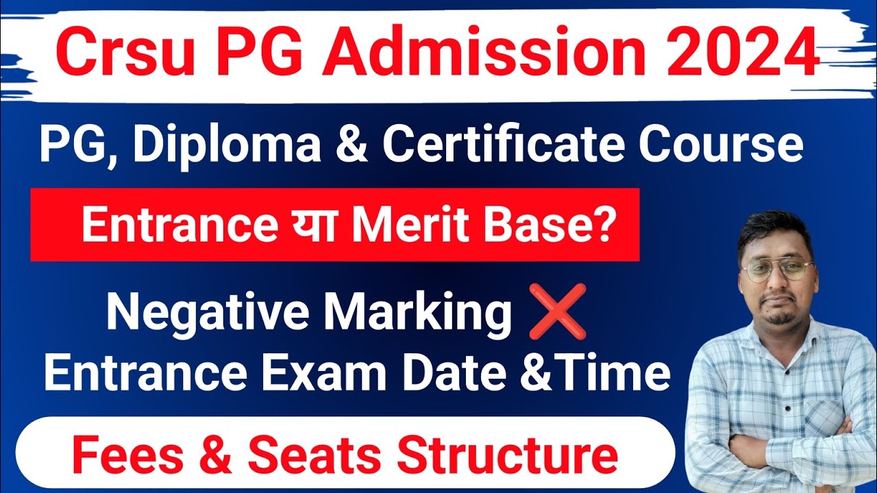 Crsu pg admission 2024 complete information | crsu fees and seats ...