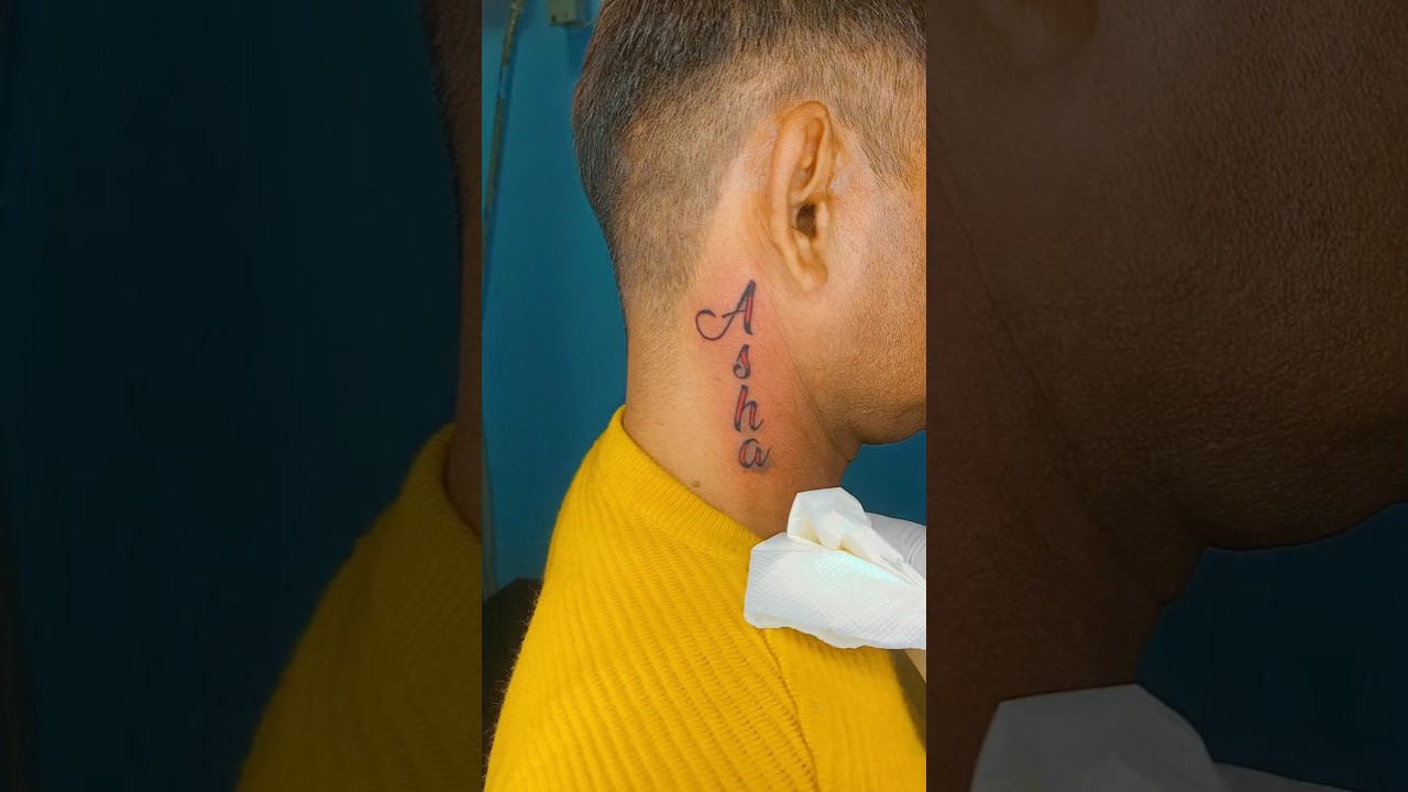 Asha name tattoo #youtubeshorts #trending #shorts - YouTube