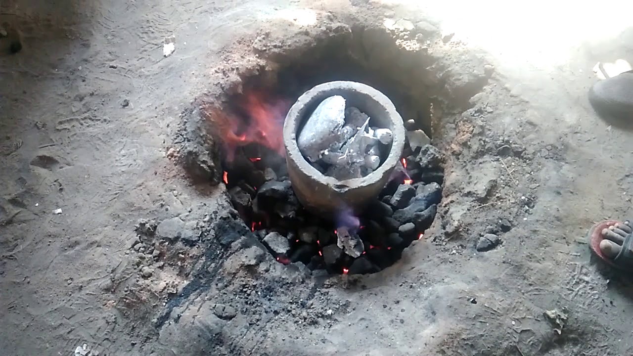 Aluminium melting pet coke Pit Furnace - YouTube