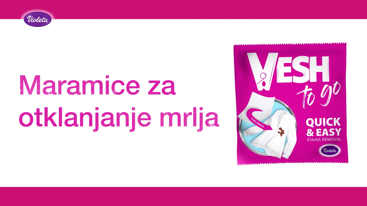 Vesh to go- vlažna maramica za otklanjanje mrlja - YouTube