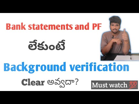 Background verification | Bank statements | PF | #backdoor # ...